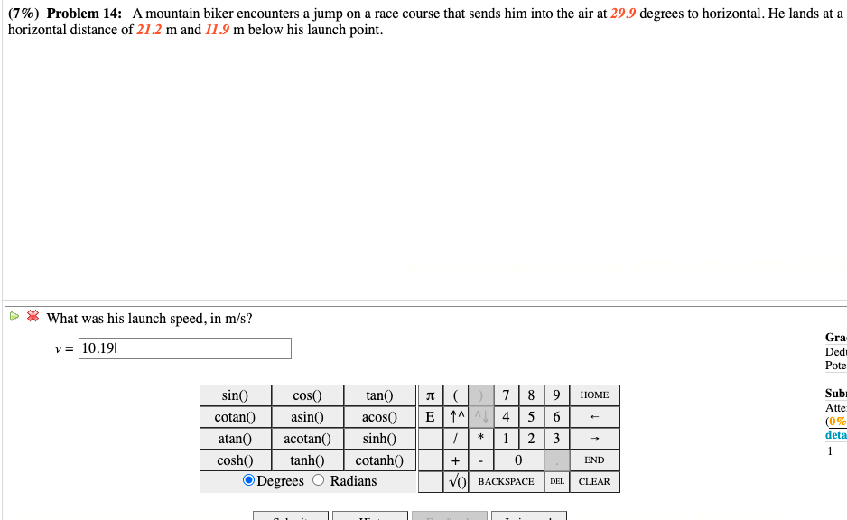 7 problem 14 a mountain biker encounters a jump on a race course that ...