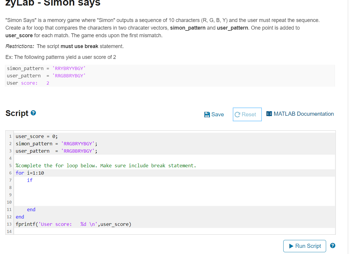 zylab simon says simon says is a memory game where simon outputs a ...