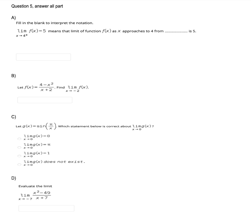 ion 5 Answer All Part A Fill In The Blank Interpret The Notation 