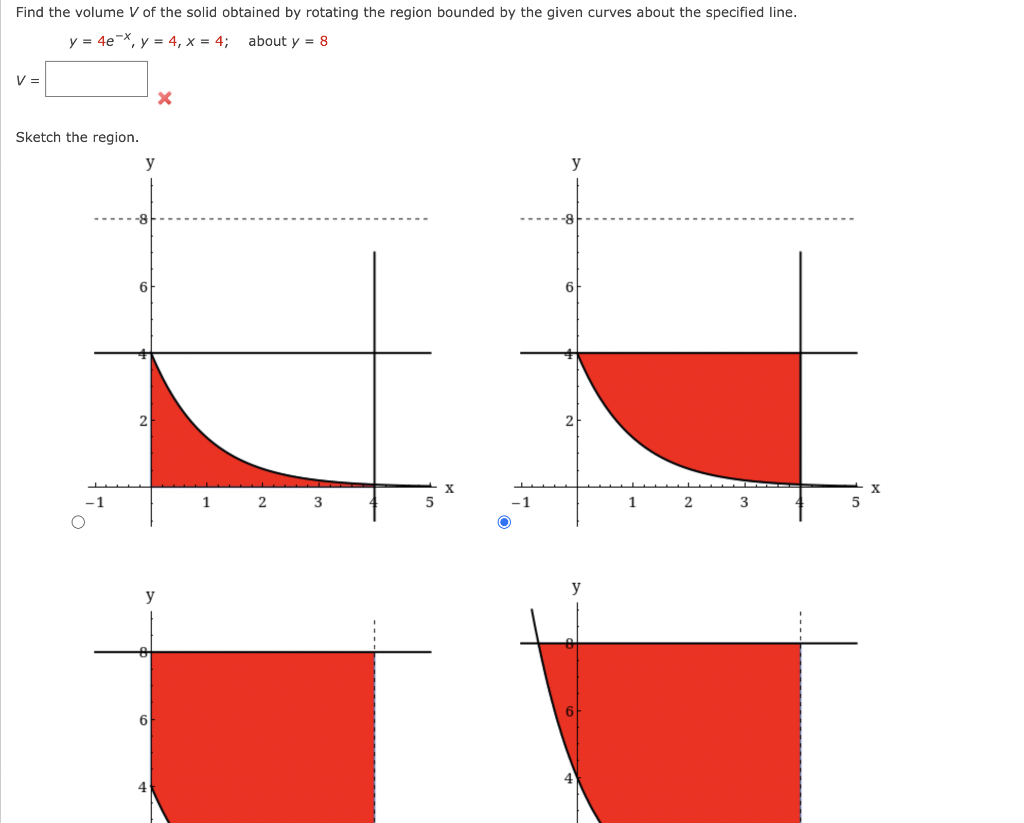 Find The Volume V Of The Solid Obtained By Rotating The Region Bounded find-the-volume-v-of-the-solid-obtained-by-rotating-the-region-bounded