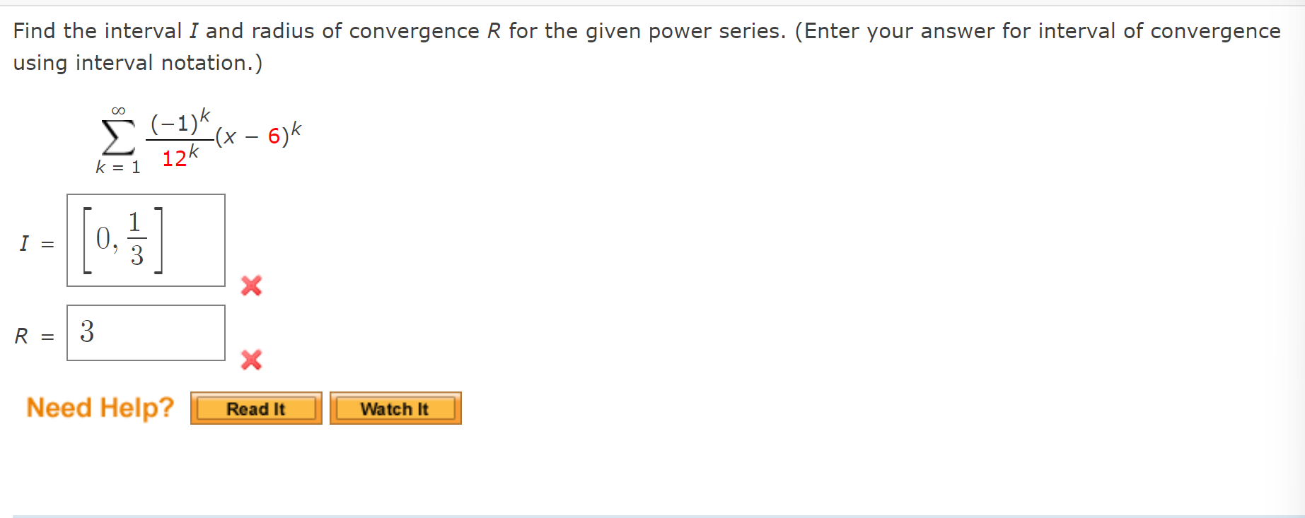 find the interval i and radius of convergence r for the given power ...