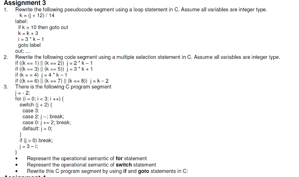 Assignment 3 1 Rewrite The Following Pseudocode Segment Using A Loop