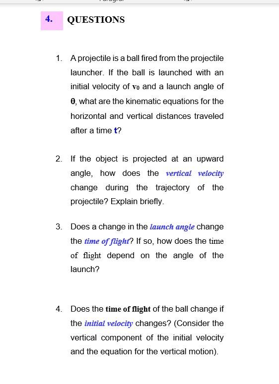 experiment projectile motion projectile motion launched at an angle ...