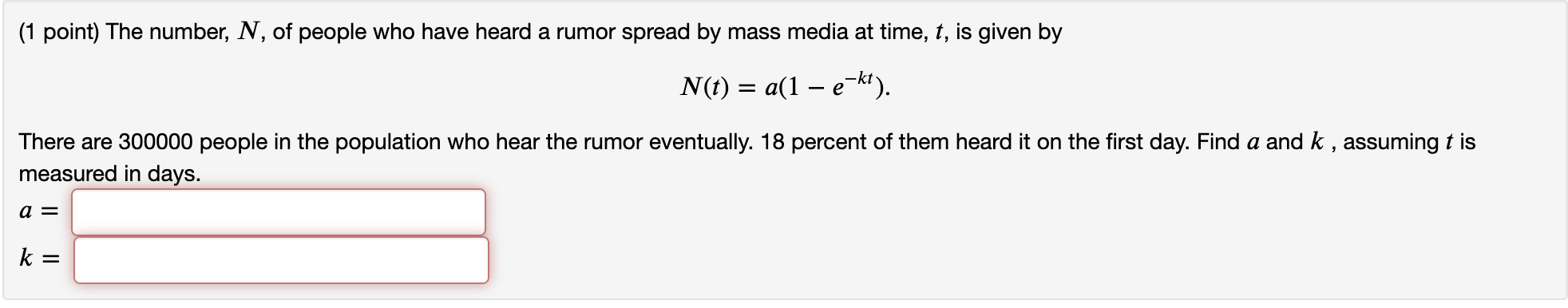1 Point The Number N Of People Who Have Heard A Rumor Spread By Mass 1-point-the-number-n-of-people-who-have-heard-a-rumor-spread-by-mass