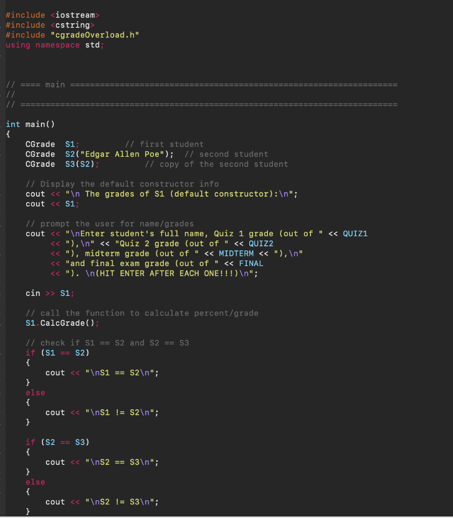redo hw11 or do it for the first time but this time youll overload 3 ...
